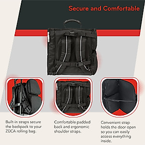 Zuca Artist Backpack With Two Vinyl-Lined Utility Pouches, Black