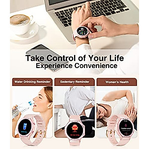 Smart Watch for Women,Answer/Make Call,1.32'' HD Touchscreen,100 Sports Modes Fitness Tracker with Heart Rate/Sleep Monitor/Blood Oxygen,IP67 Waterproof Smartwatch for iPhone Android Pink Purple