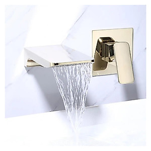 ItoNc Chrome Bathroom Waterfall Basin Mixer Faucet Single Lever Wall Mounted Washing Basin Taps Waterfall Bath Mixer Tap,Kitchen faucets