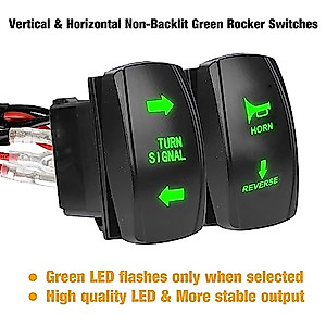 Loud UTV Horn Kit,RZR Horn Kit with Turn Signal Rocker Switch 12V for Polaris RZR Ranger, PRO XP, Can Am, Up to 2021+