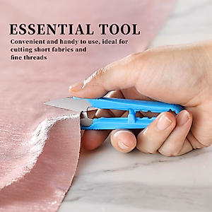 3PCS Sewing Scissors, JJOO Yarn Thread Cutter Mini Small Snips Trimming Nipper, Great for Sewing, DIY Supplies (Blue, Red, Black)