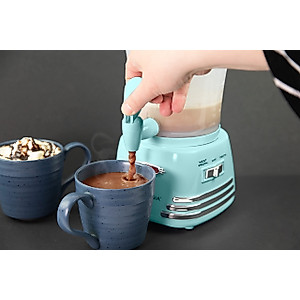 Nostalgia NRHCM32AQ6A Retro 32-Ounce Hot Chocolate, Milk Frother, Cappuccino,Latte Maker and Dispenser