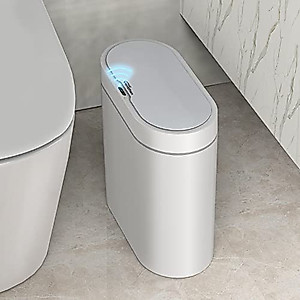 Ventifan Bathroom Trash Can with Lid,3 Gallon Waterproof Automatic Motion Sensor Garbage Can,Slim Narrow Bedroom Bathroom Garbage Bin