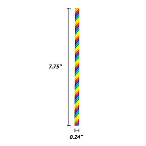 Pride Day Rainbow Paper Straws – LGBT Gay Party Supplies Decorations 120PCS