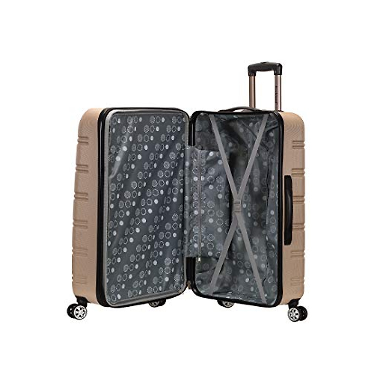 Rockland Melbourne Hardside Expandable Spinner Wheel Luggage, Champagne, 2-Piece Set (20/28)