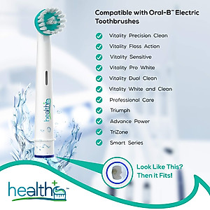 Compatible Oral-B Electric Toothbrush Ortho and Power Tip Bristle Replacement Head - 8-Pack | Braces Brush Heads with Dupont Bristles | Interproximal Clean with Orthodontic Brushes | Clean Retainers