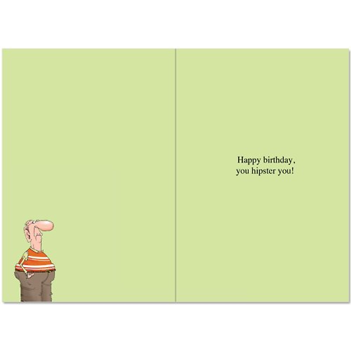 Nobleworks - Funny Birthday Old Men Greeting Card with 5 x 7 Inch Envelope (1 Card) B-day Pants Down Low 5100