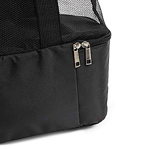 Zodaca Black Mesh Beach Tote with Cooler, Play & Joy Insulated Lake Bag (17 x 16 x 5 in)