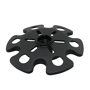 MEETOOT 6pcs Big Rubber Pole Tip Protectors Trekking Pole Mud Snow Baskets, Replacement Accessory for Ski Pole, Black