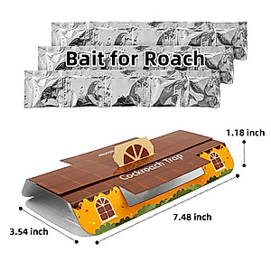 Kensizer 15-Pack Roach Killer Trap Indoor with Bait, Cockroach Infestation Killing Trap, Roach motels, Child & Pet Friendly for Glue Traps