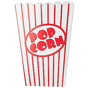 Vibrant Red Small Popcorn Paper Boxes (8 Pack) - Premium Treat Containers for Parties, Movie Nights & Snack Lovers