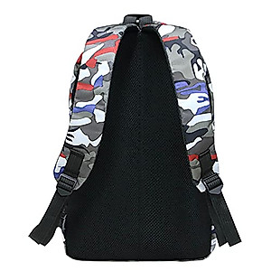 Synergy Shipping Solutions Universal/Unisex Fashionable Backpack - Colorful Multi Cam Design - Lightweight & Durable with Capacity to Hold Books, Laptops, Sports & Outdoor Items, Large Capacity