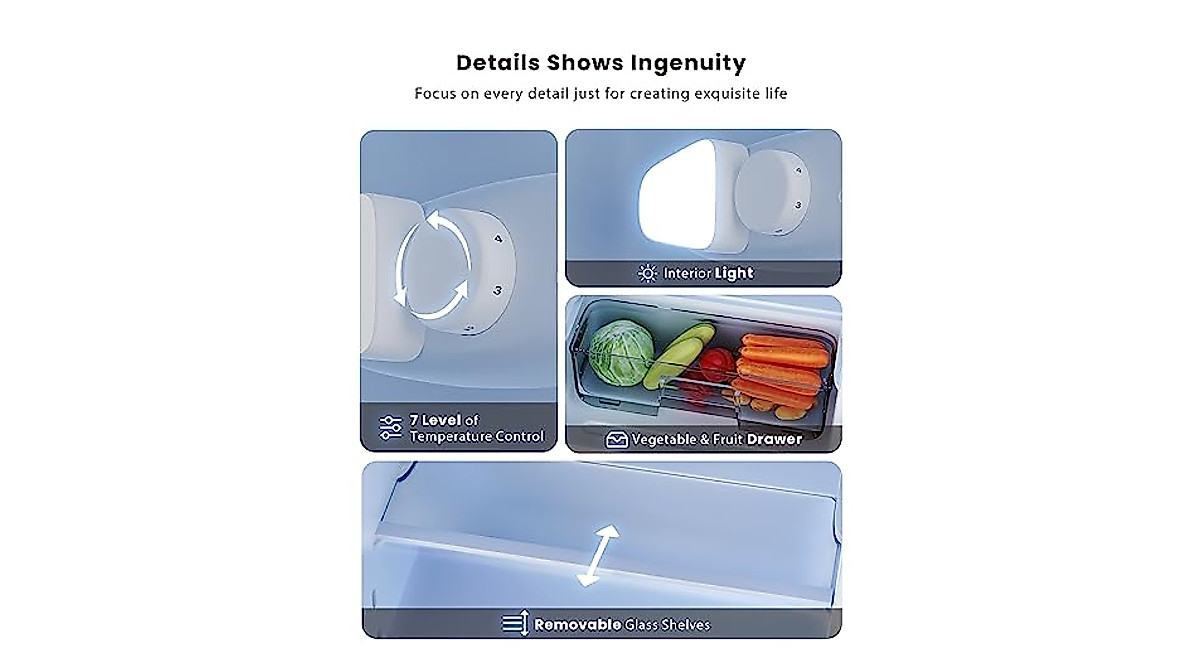 Bodare Retro Mini Fridge - Energy-Efficient & Stylish