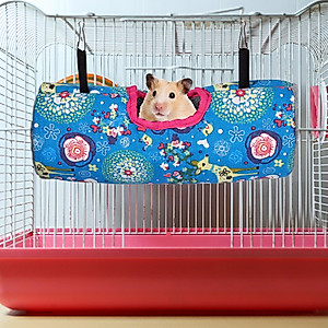 POPETPOP Cage Playing for Sleeping Swing Ferret Rat Pet Nest House Tunnel- Small Hanging Flannel Rabbit Accessories Toy Glider Pig Guinea Bag Bed Squirrel