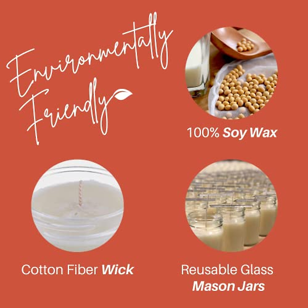 Nika's Home Apple Pie Soy Candle 12oz Mason Jar Non-Toxic White Soy Handmade, Long Burning 50-60 Hours Highly Scented All Natural, Clean Burning Large Candle Gift Décor