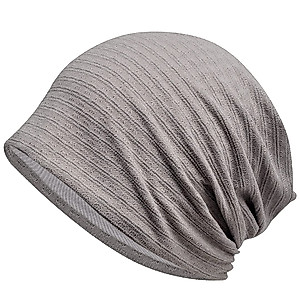 Womens Cotton Beanie Lace Turban Soft Sleep Cap Chemo Hats Fashion Slouchy Hat (2pack-8)