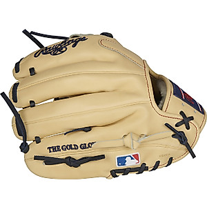 Rawlings | PRO PREFERRED Baseball Glove | 11.5" | Pro I Web | Right Hand Throw | Camel/Navy/Red