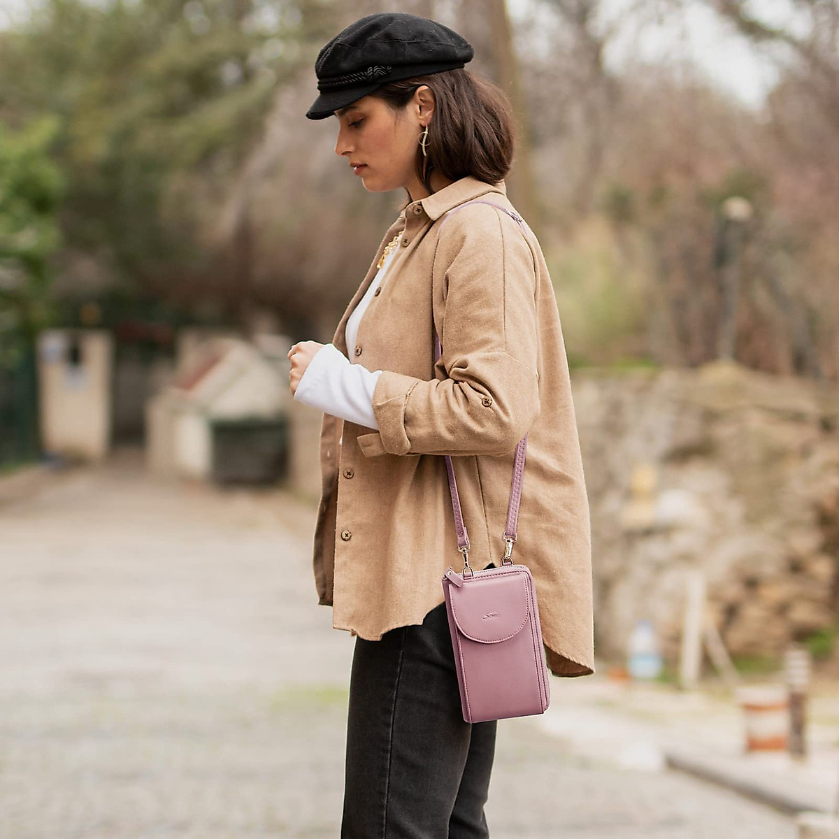 S-ZONE Small Crossbody Bags for Women Cell Phone Purse RFID Blocking Wallet Purses with Credit Card Slots