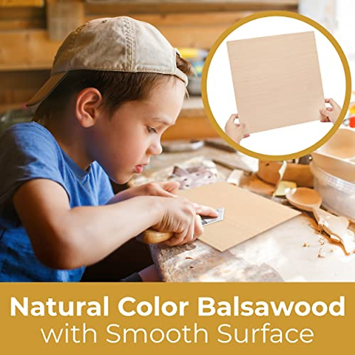 (12-Pack) 12”x12”x1/8” Basswood Sheets for Crafts - Perfect for Architectural Models Drawing Painting Wood Engraving Wood Burning Laser Scroll Sawing