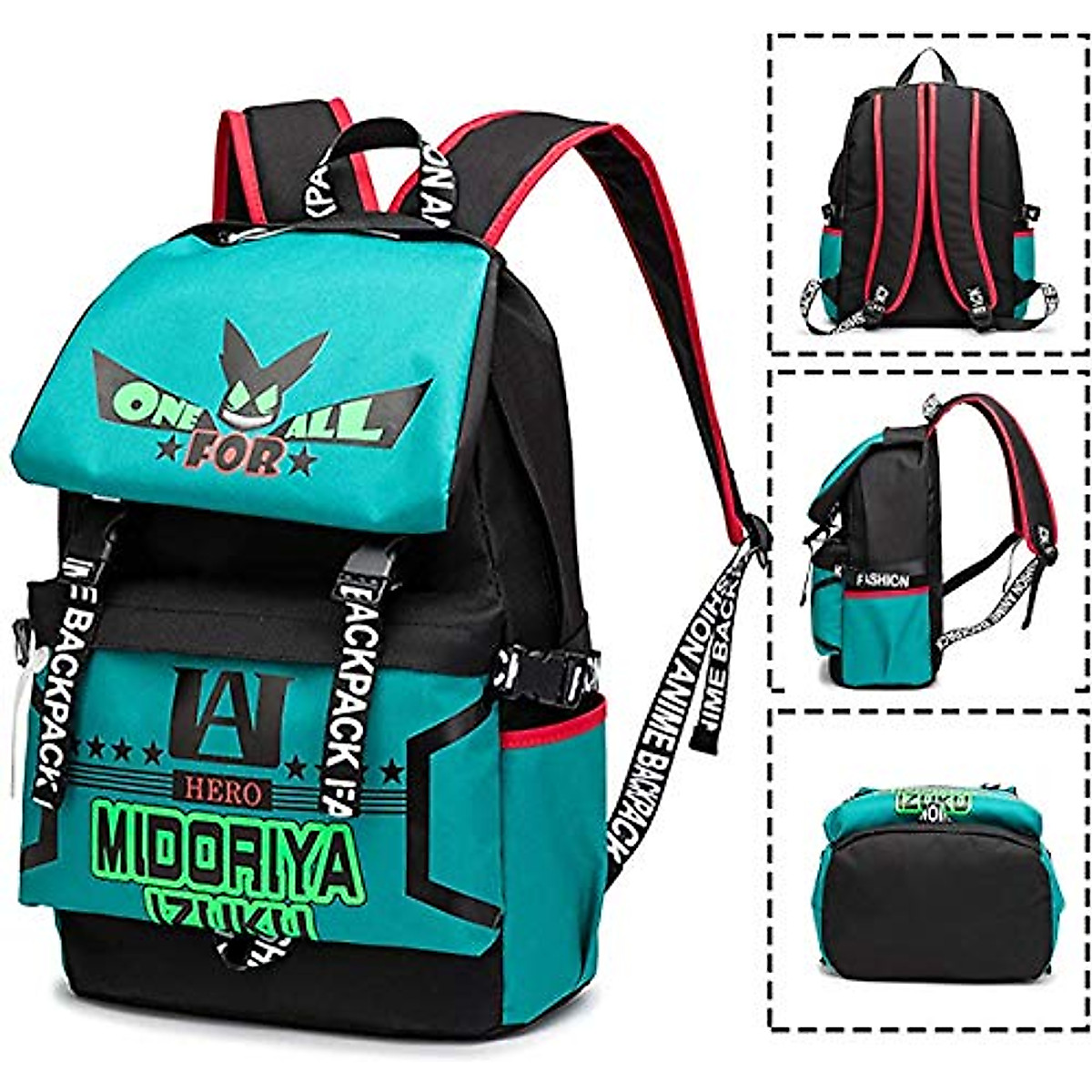 Resky M H A Backpack School BNHA Anime Travel Bakugou Katsuki Cosplay Bags (A)