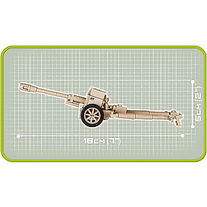 COBI Historical Collection World War II 7.5 cm PaK 40 German Anti-Tank Gun for 7+ years, Sand