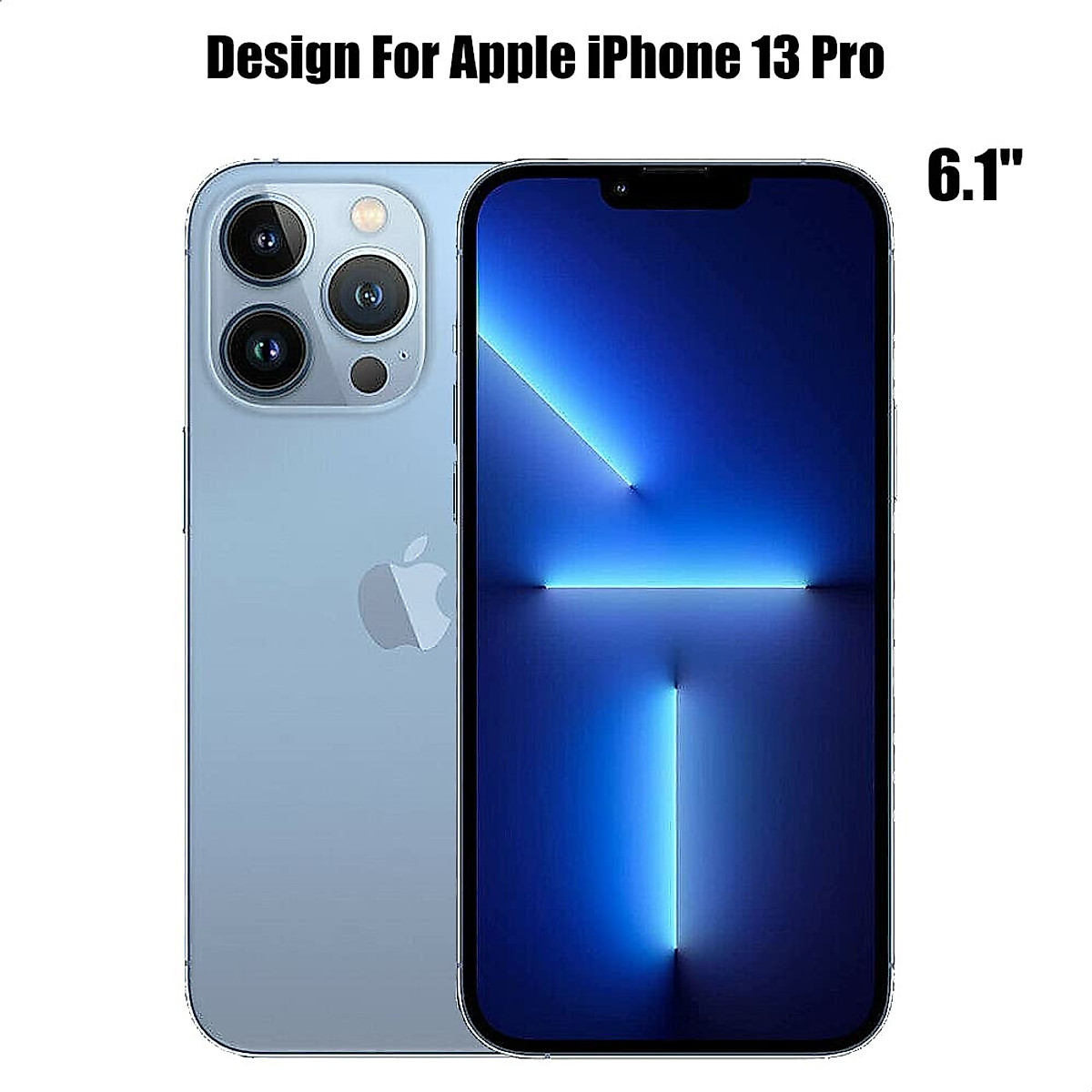 UZWZW (3+3) For iPhone 13 Pro (6.1") (3 Pack) Anti Spy Private Tempered Glass Film Privacy Screen Protector and (3 Pack) Camera Lens Protector [Not Affect Flash], 9H Hardness, Anti Scratch