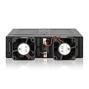 ICY DOCK ToughArmor MB699VP-B V3-4X U.2 NVMe PCIe 4.0 SSD to SFF-8612 OCuLink (According to SFF-9402 Rev 1.1) Removable Frame Metal Black (Compatible with Tri-Mode Cards)