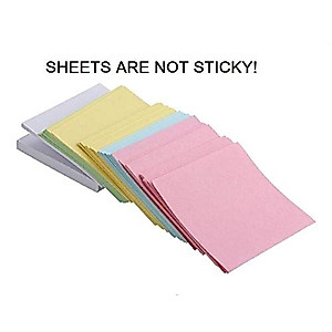 Blank Notes Paper 3.15×3.15 Inches 700 sheets/pack (5 colors/pack) Not Sticky Notes bright colorful memo easy write WIDE TO USE at home and office