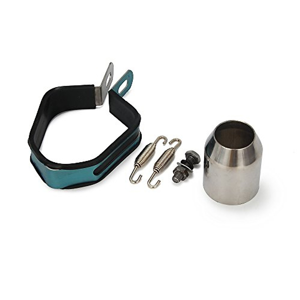 ATV Exhaust Muffler,Universal Stainless Steel Hexagon 1.5-2" Exhaust For TRX 400EX 450EX Foreman 450 500 Warrior 350 Most ATV Quad Four Wheeler