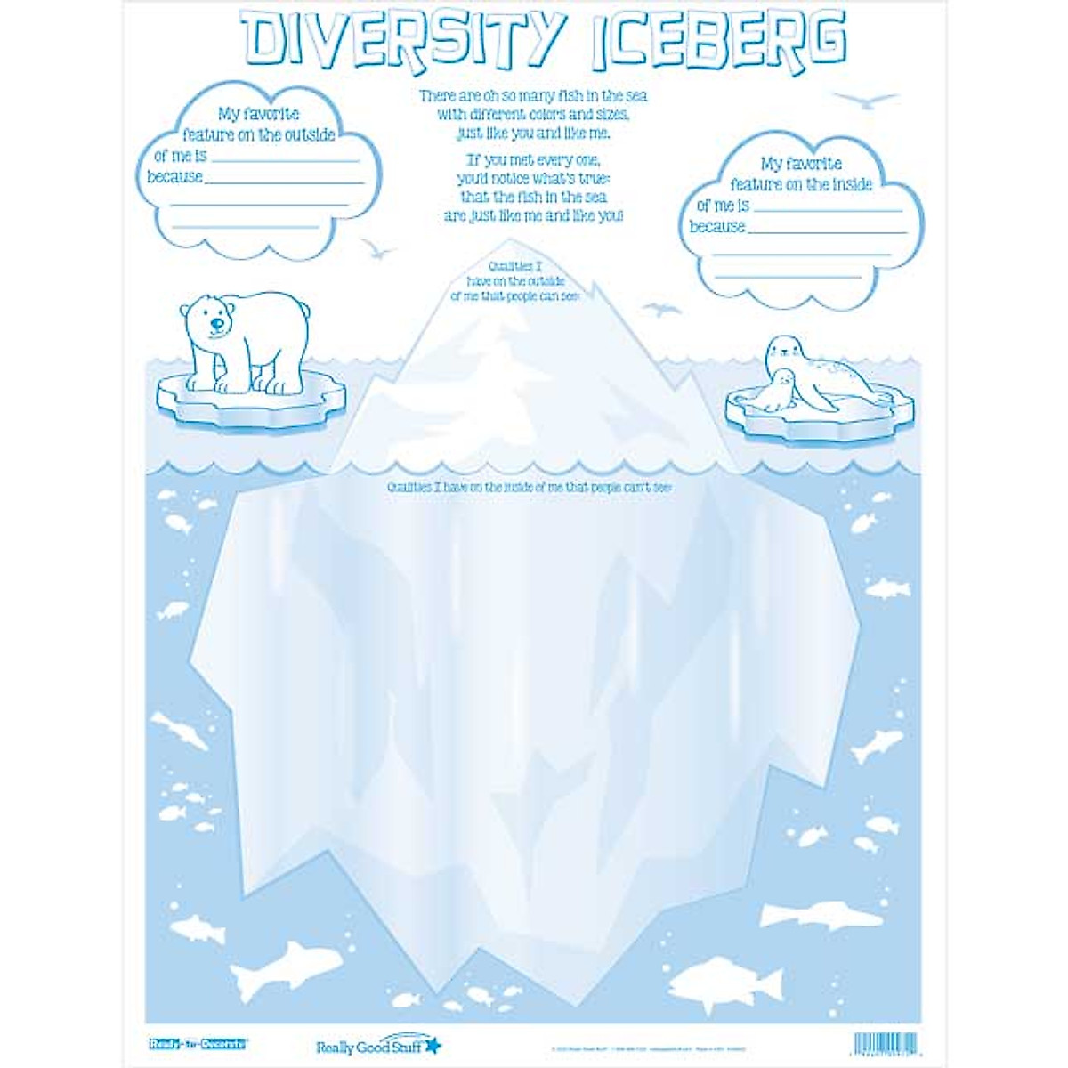 Really Good Stuff Ready-To-Decorate Diversity Iceberg