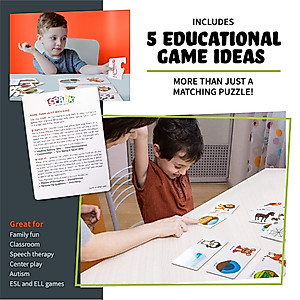 SPARK INNOVATIONS Animal Puzzles, Animal Games, Animal Matching Cards, Educational Games Childrens Puzzle for 3 Year Olds, Kids Puzzle, Preschool Games