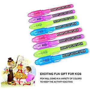 KERRT Invisible Ink Pen with UV Light Secret Message Pen Spy Pens Magic Invisible Markers Cute Pens