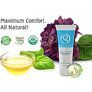 Organic Glide Natural Personal Lubricant, Probiotic Edible Lube. Parabens, Glycerin, Flavorings Free - for Men Women and Couples. Best for Menopause and Sensitive Skin