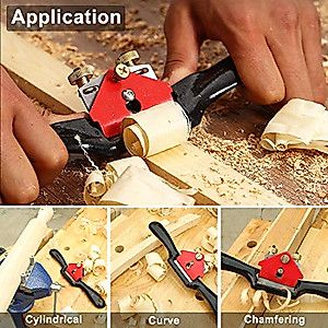 boeray 2pcs Adjustable SpokeShave with Flat Base, 6pcs Metal Blade and 1pcs Portable Woodworking Planes Wood Working Hand Tool Perfect for Wood Craft, Wood Craver, Wood Working