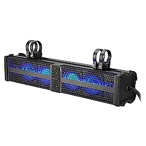 Rockville XBAR-24 24" ATV/UTV Soundbar Bluetooth Speaker System w LED + Wire Kit, Black