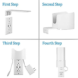 STANSTAR Wall Mount for TP-Link Deco M4/S4 Whole Home Mesh WiFi System, Sturdy Wall Mount Bracket, Cord Management Holder for Deco M4/E4/P9/S4 Without Messy Wires (2 Pack)