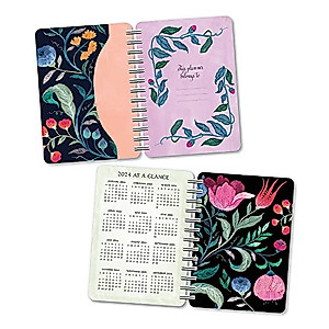 Flora & Fauna 2022-2023 Weekly Planner by Malin Gyllensvaan | On-the-Go 17-Month Calendar (Aug 2022 - Dec 2023) | Compact 5" x 7" | Flexible Cover, Wire-O Binding, Elastic Closure, Inner Pocket