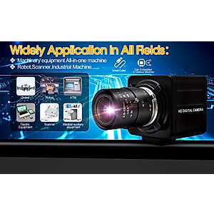 IEights 260fps Variable Focus Camera 2.8-12mm 4X Optical Zoom Webcam, 1080P Varifocal Web Cam Manual Zoom Lens Webcamera,Raspberry Pi Windows Mac Vari-Focus USB Web Camera,Close-up Monitoring Cameras