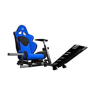 OpenWheeler Advanced Racing Seat Driving Simulator Gaming Chair with Gear Shifter Mount Blue