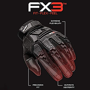 Wells Lamont Men's FX3 Extreme Dexterity H-Viz Fluorescent Work Gloves, Touchscreen,Yellow Large 7860