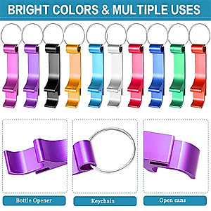 100pcs Personalized Custom Bottle Opener Keychain Bulk for Men Women,Customized Metal Can Beer Bottle Opener Wedding Party Favors,Engraved with Logo,Text