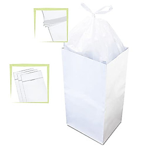 Clean Cubes (Multi-Liner 30 Gallon Trash Cans & Recycle Bins for Sanitary Garbage Disposal. Disposable Containers for Parties, Events, Recycling, and More. 3 Pack (White)