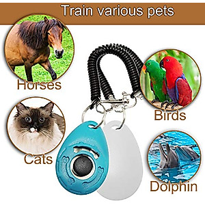 Training Clicker for Pet Like Dog Cat Horse Bird Dolphin Puppy with Wrist Strap, 2 Pack