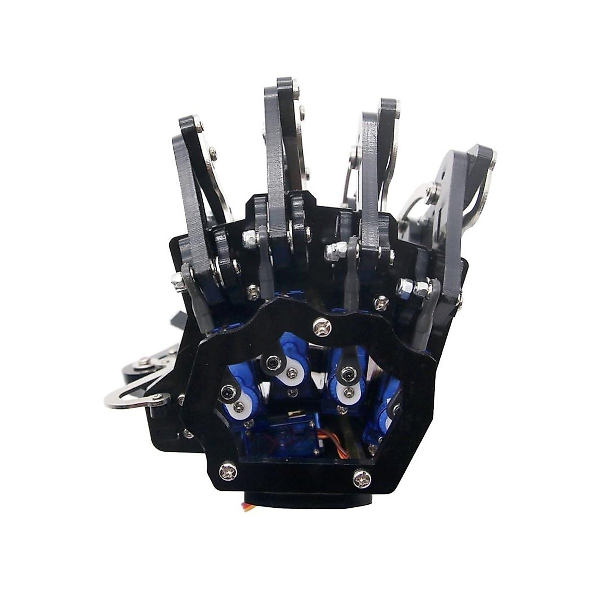 Robotic Robot Hand with Servos Five Fingers Clamper Claw Gripper Mechanical Arm for Assembled for DIY Robot kit (Color : Left Hand)
