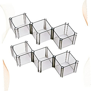 Zerodeko Desk Drawer 12 Pcs Plastic Organizer Box Underwears Storage Box Desk Storage Holder Desk Storage Box Storage Container Bra Sock Travel Grey Partition Socks Storage Container