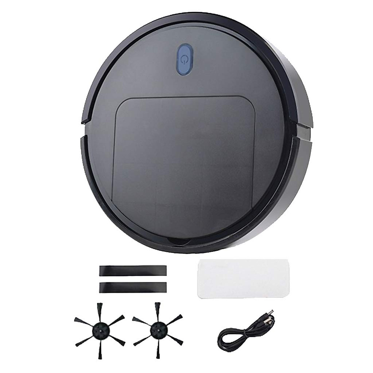 LOVIVER Robot Vacuum Cleaner, Super-Thin,Quiet, Self-Charging Robotic Vacuum Cleaner, Cleans Hard Floors to Medium-Pile Carpets - Black