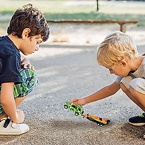 ArtCreativity SUV Toy Car with Trailer and Speedboat Playset for Kids, Interactive Jungle Play Set with Detachable Speed Boat and Opening Doors on 4 x 4 Toy Truck, Best Birthday Gift for Boys & Girls