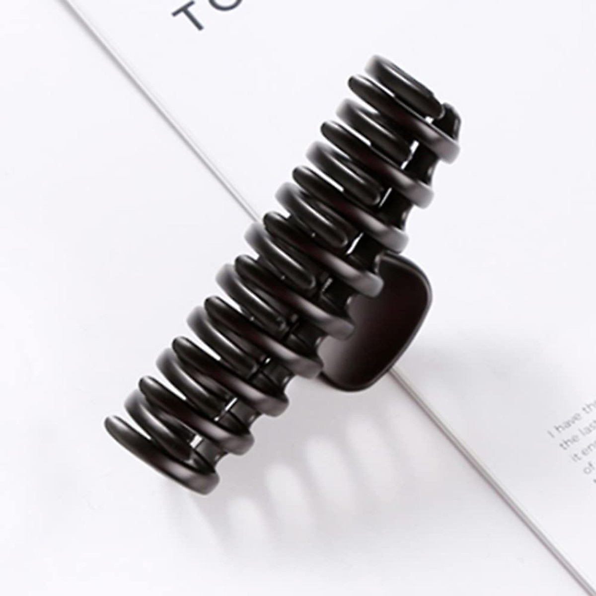 Hair Claw Clips for Thick Hair - 4pcs 4.3’’ Plastic Nonslip Jumbo Hair Clips Strong Hold Hair Jaw Clips Big Hair Clips French Design Hair Styling Accessories for Women Girls(3 Packs) (Black-4P)