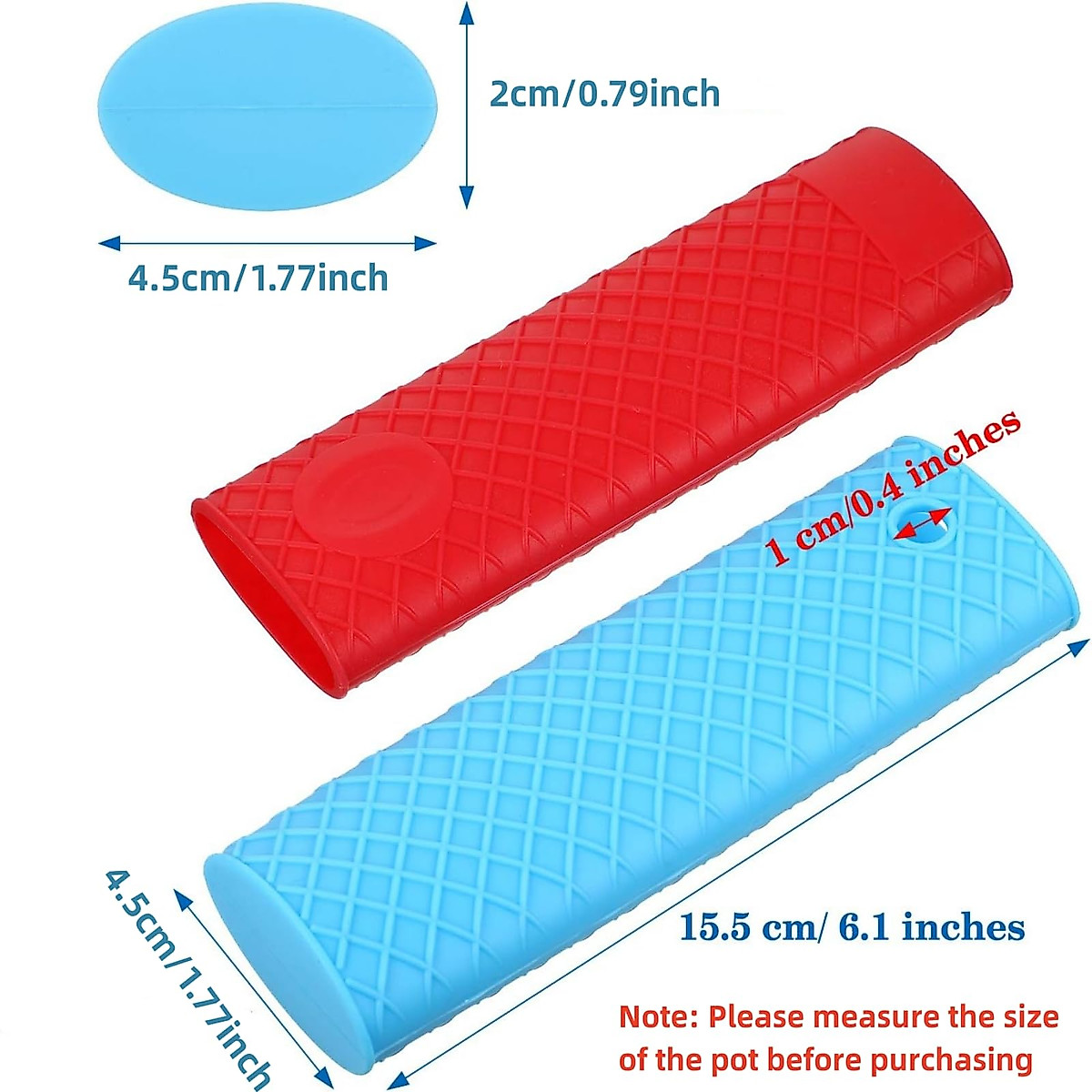 5 Pieces Silicone Hot Handle Holder Rubber Pot Sleeve Heat Resistant Kitchen Potholders for Cast Iron Pans, Metal Frying Pans, Skillets, Griddles, 5 Colors