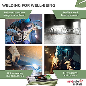 Weldcote Metals E 6013 Welding Rod 3/32 for Safer Welding, Low Manganese Emission Patented Stick Welding Rods, Vacuum Pack (5 lbs) - Made in Israel